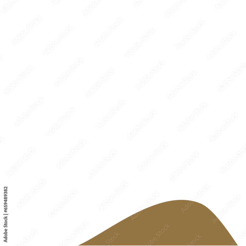 silhouette of a mound of soil or a collection of soil for plants Vector ...
