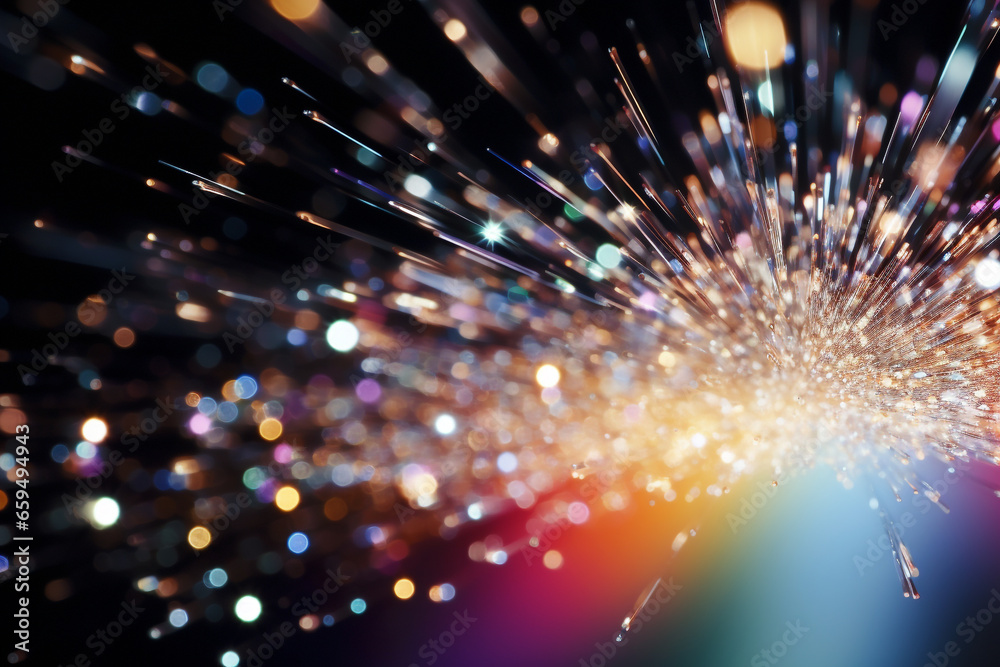 Abstract fancy and festive background of sparkles, rainbow spectrum ...