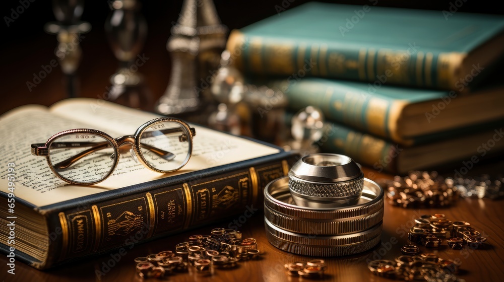 A close-up of Arabic language resources including , Background Image ...