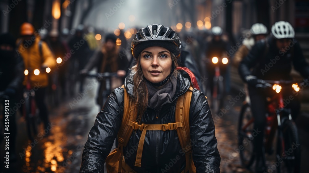 People participating in a charity bike ride event, Background Image ...