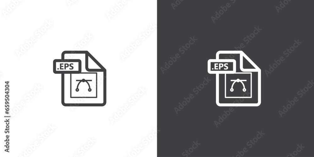 EPS file format icon. Format information, Document icon, EPS file ...