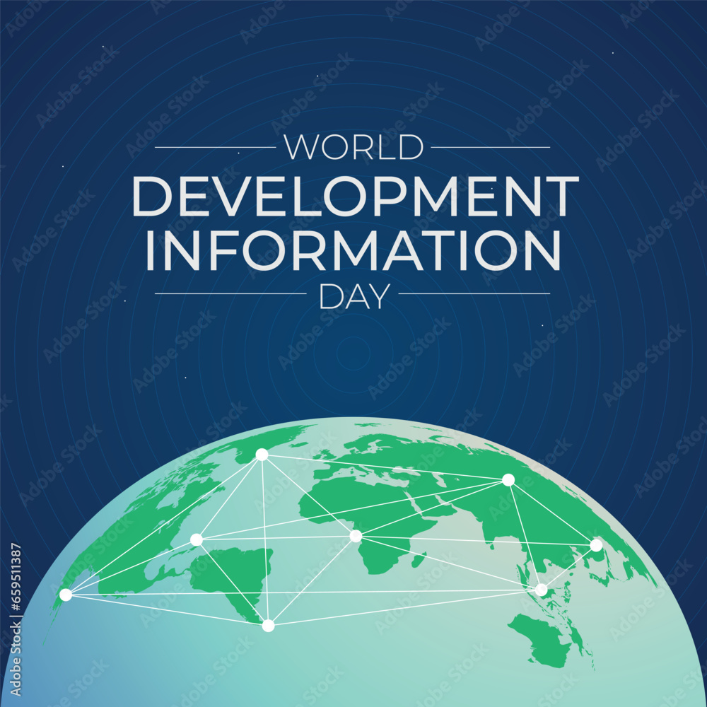 Flyers promoting World Development Information Day or associated events ...