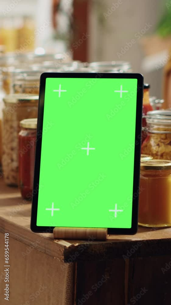 Vertical video Mockup tablet with empty copy space used as commercial ...
