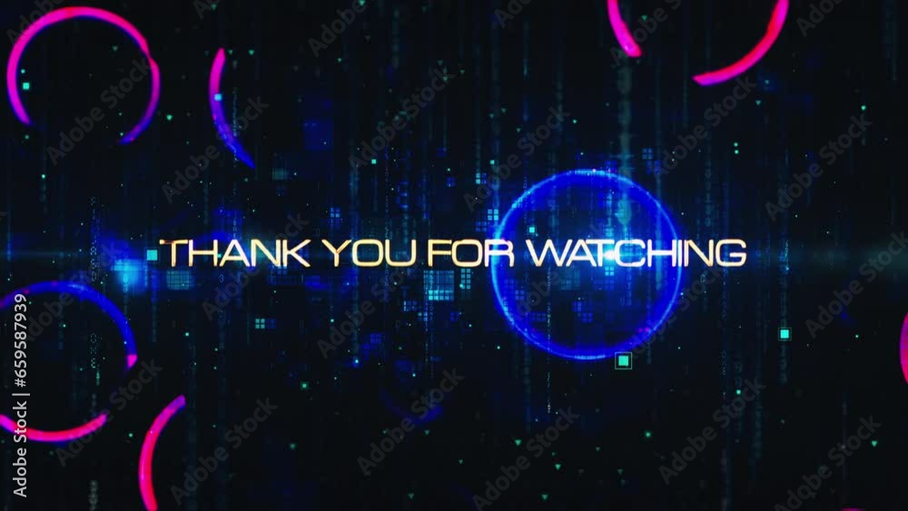 Thank you for watching glitch text effect cinematic trailer title ...