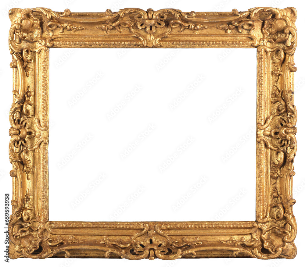 Picture frame in a classic design on a transparent background, in PNG ...