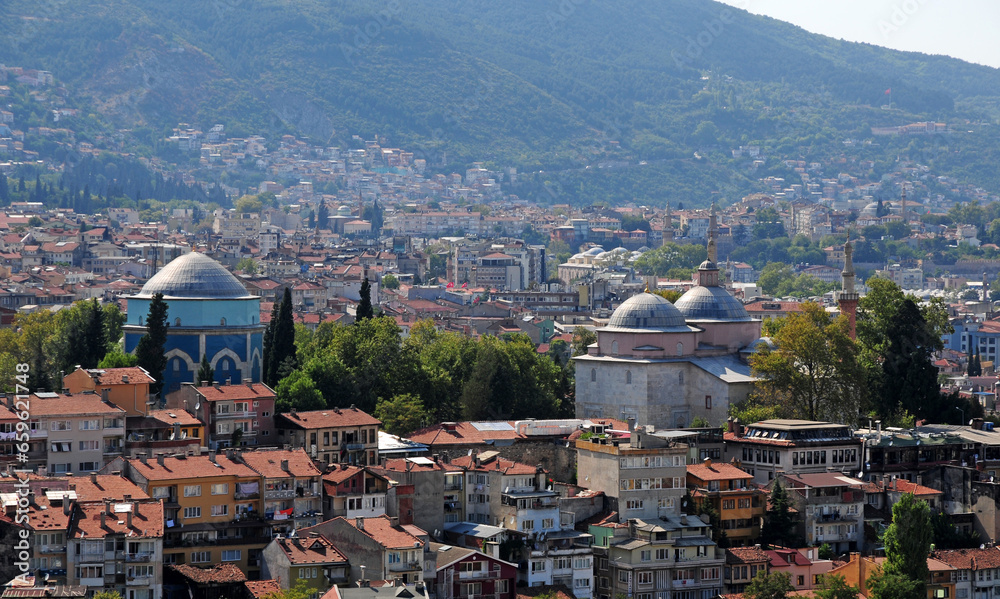 Located in Bursa, Turkey, the Yesil Mosque and Tomb was built in the ...
