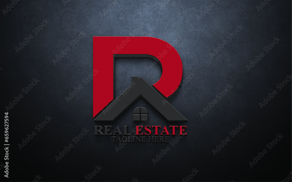 R letter real estate logo design, Simple real estate logo design ...