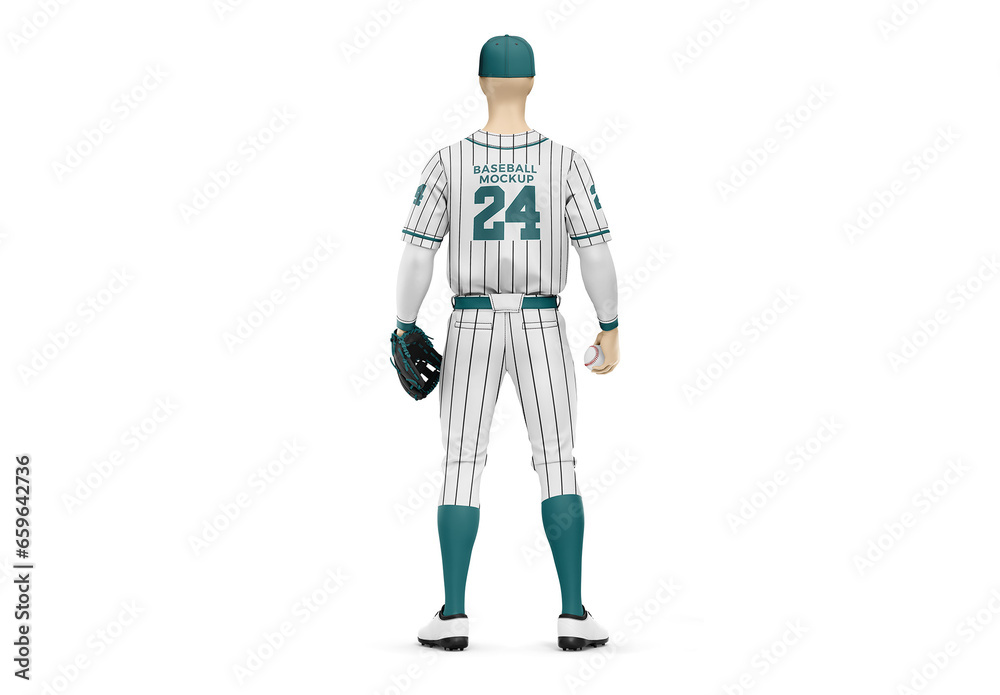 Baseball Uniform Mockup - Back View Stock Template | Adobe Stock