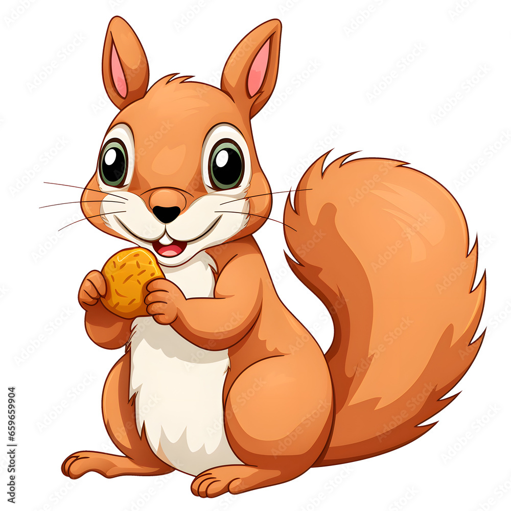 cartoon clipart of Squirrel, cartoon animal clipart, wildlife clipart ...