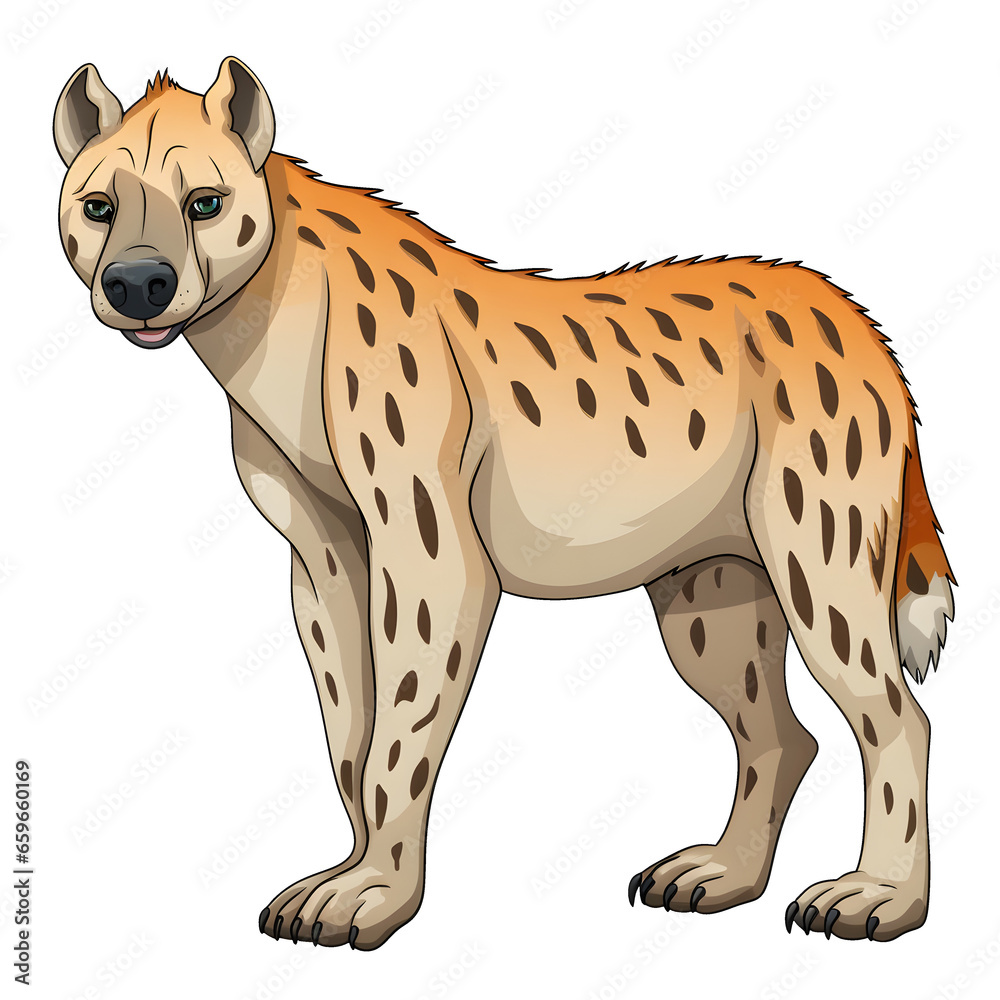 cartoon clipart of Hyena, cartoon animal clipart, wildlife clipart ...