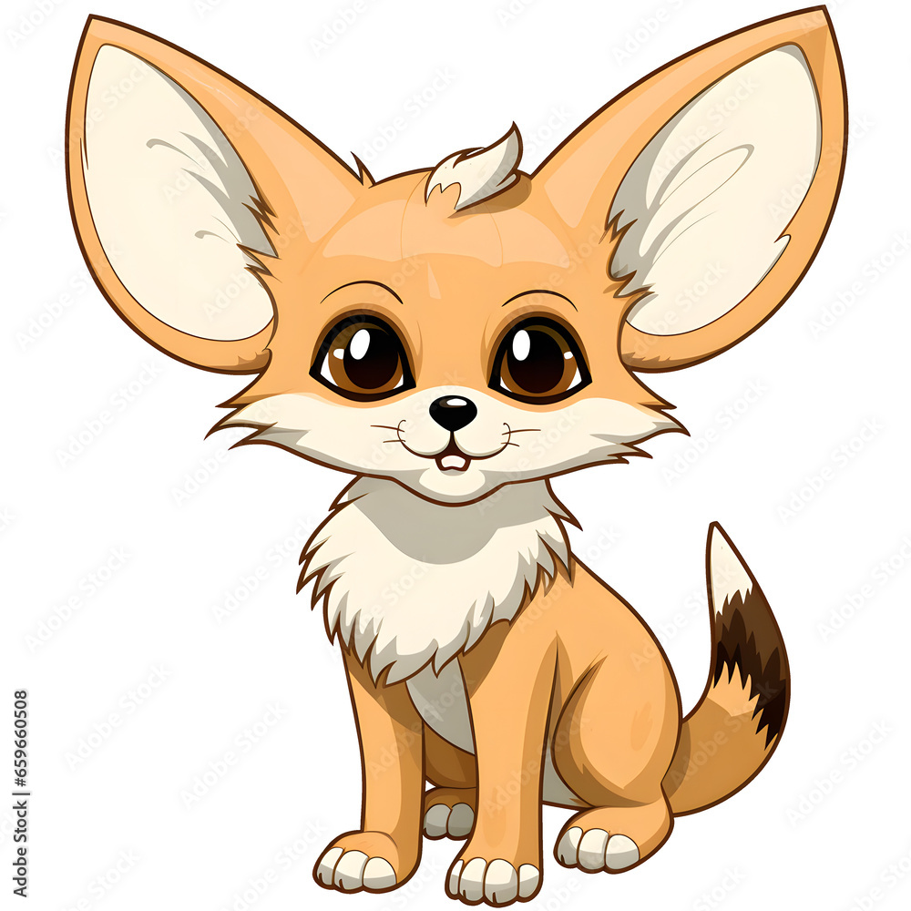 cartoon clipart of Fennec Fox, cartoon animal clipart, wildlife clipart ...