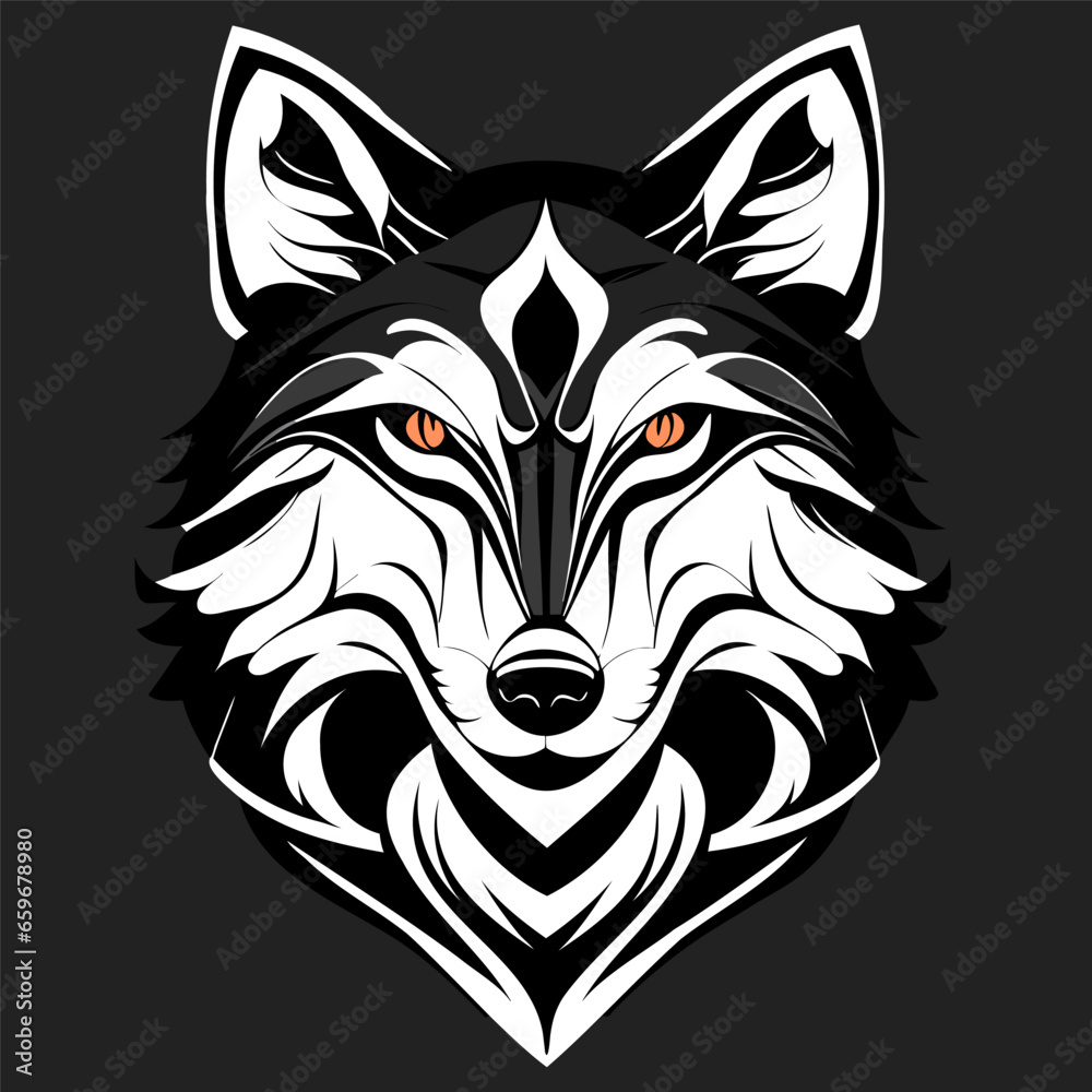 Wolf mascot sport logo design. Wolf animal mascot head vector ...