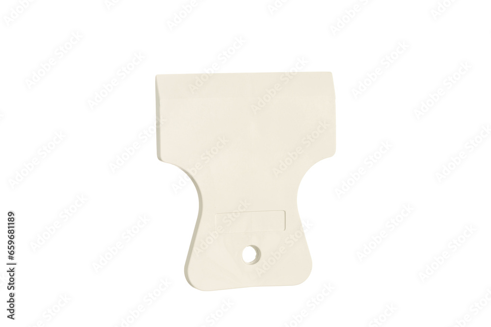 Edged rubber putty knife on a white background. Rubber spatula ...