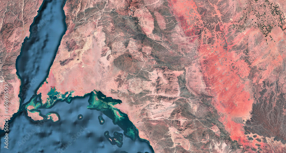 Neom city Tabuk Province Saudi Arabia High Resolution Satellite image ...