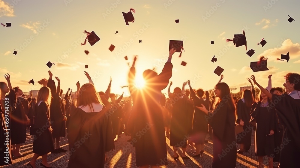 Graduates Celebrating Represents the Joy of Accomplishment, New ...