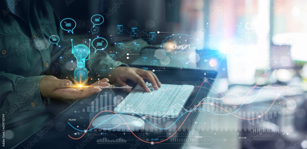 Poster Business using technology for digital chatbot, GPT chats, Ai ...