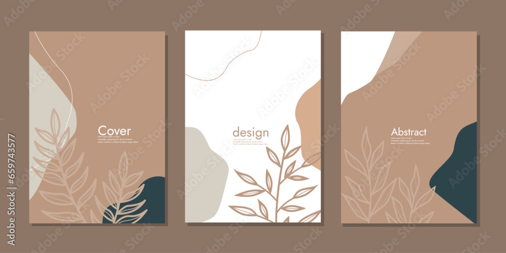 book cover mockup layout design with with hand drawn floral decorations ...