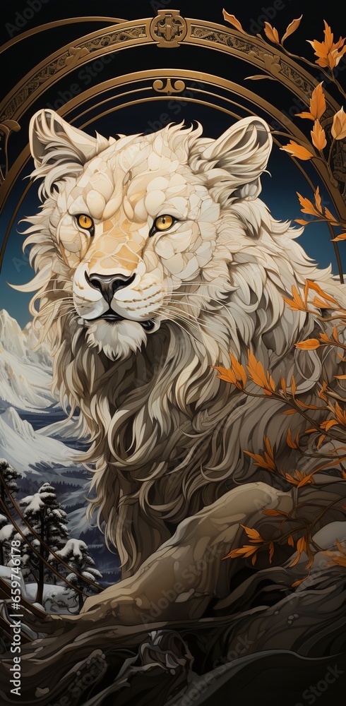 The lion is the apex predator of its environment, and its presence on ...