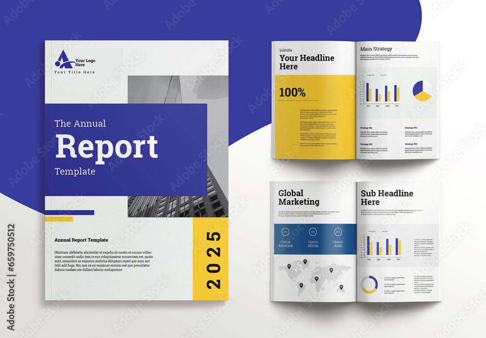 The Annual Report Template Stock Template | Adobe Stock