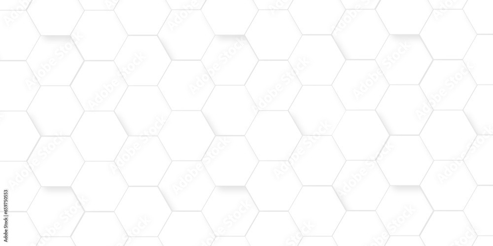 Abstract background with hexagon and white Hexagonal Background. Luxury ...