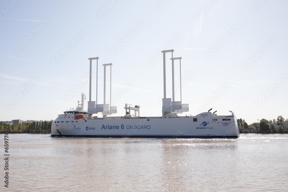 Canopee Canopy ariane French freighter ship sail propelled container ...