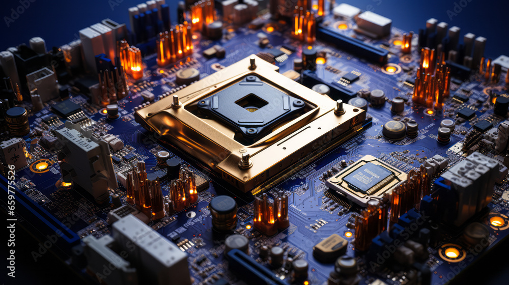 Technical Background: Empty Copy Space on Computer Motherboard Stock ...