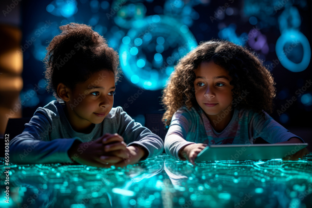 kids learning about online safety and cybersecurity, responsible ...