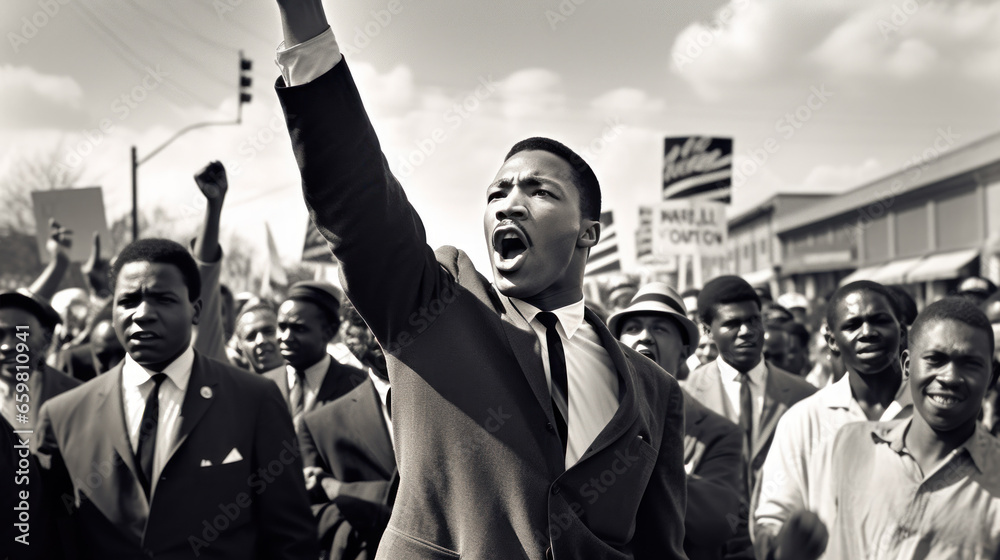 Black History month calling for civil rights for black people in ...