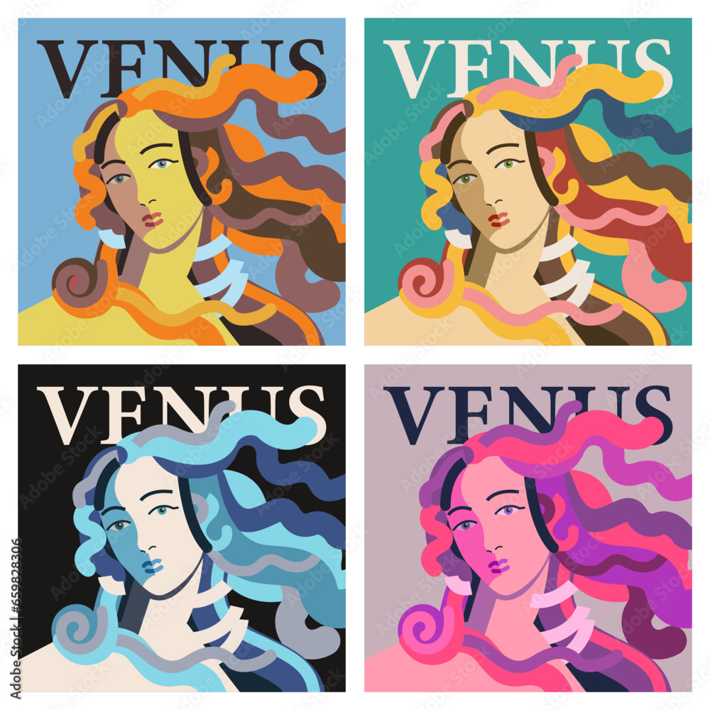 Vector illustration of the masterpiece The Birth of Venus by Sandro ...