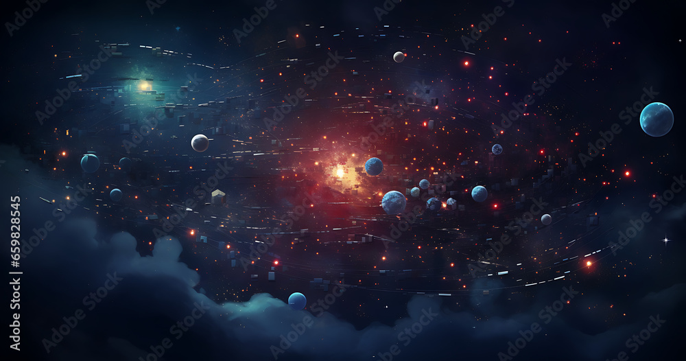 Cosmos through the lens of galactic mosaic background. A myriad of ...