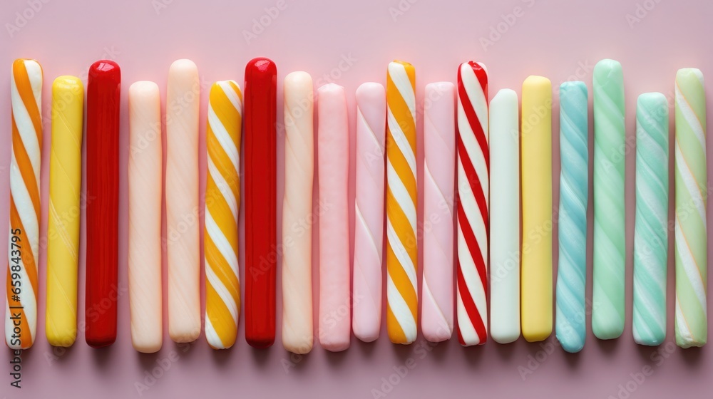Candy Cane Lane christmas background. Pastel-colored candy canes ...