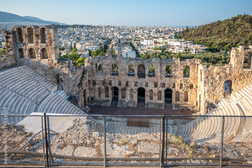 Odeon of Herodes Atticus Roman theatre on the slope of the Acropolis of ...