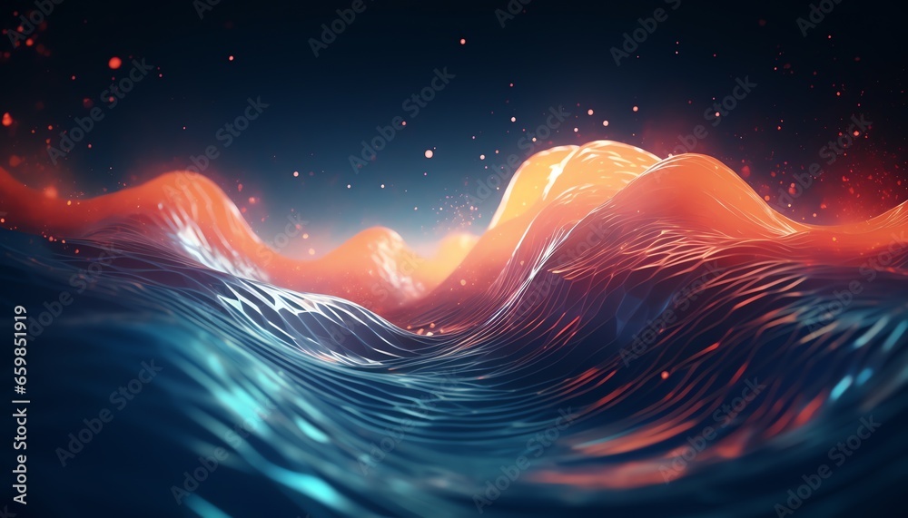Wavy abstract background, layered background, liquid flow background ...