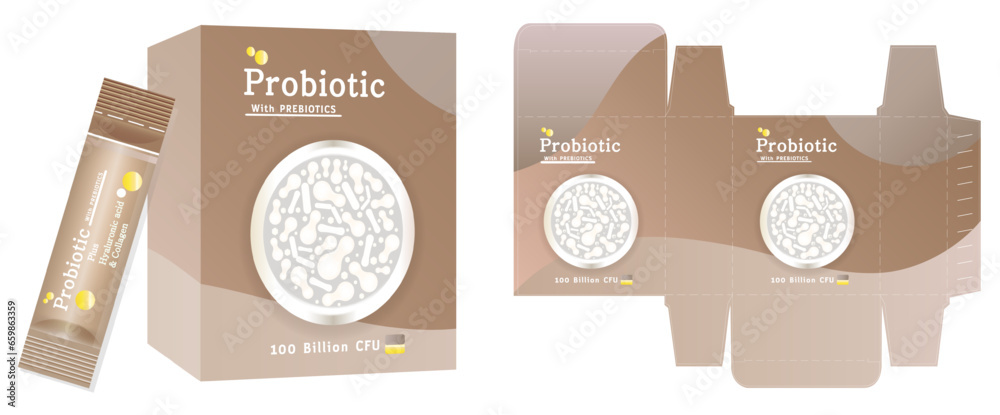 Packaging design, dietary supplement container, probiotic concept box ...