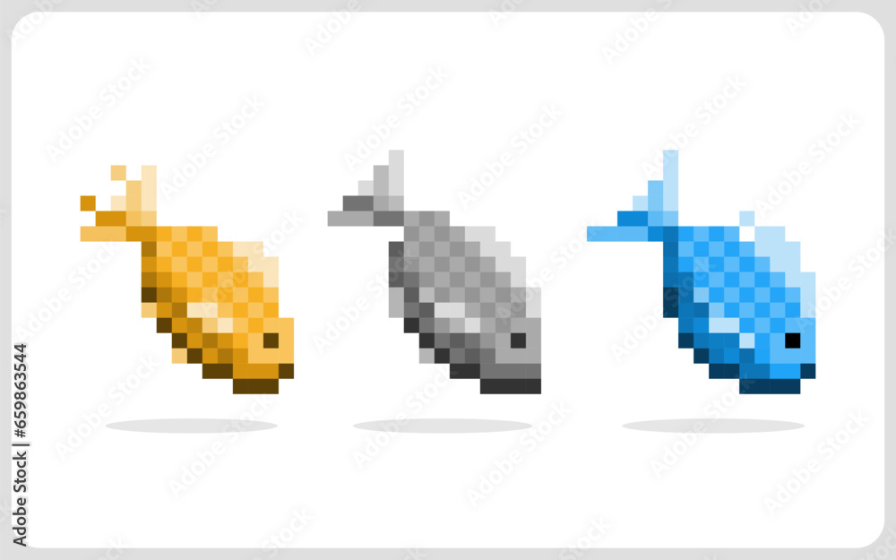 Fish Minecraft Pixel Art