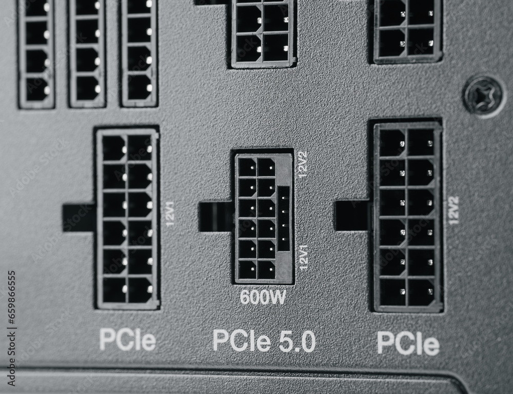 Computer power supply unit isolated on white background. Power supply ...