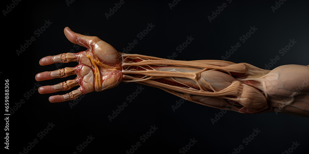 Forearm anatomy, Dorsal view Anatomy of Hand and arm Muscular Vascular ...