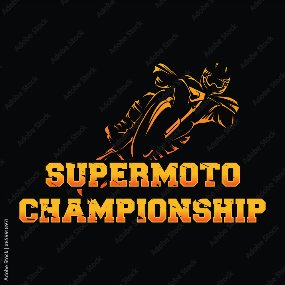 Ilustration vector graphic of supermoto logo, perfect for motocycle ...