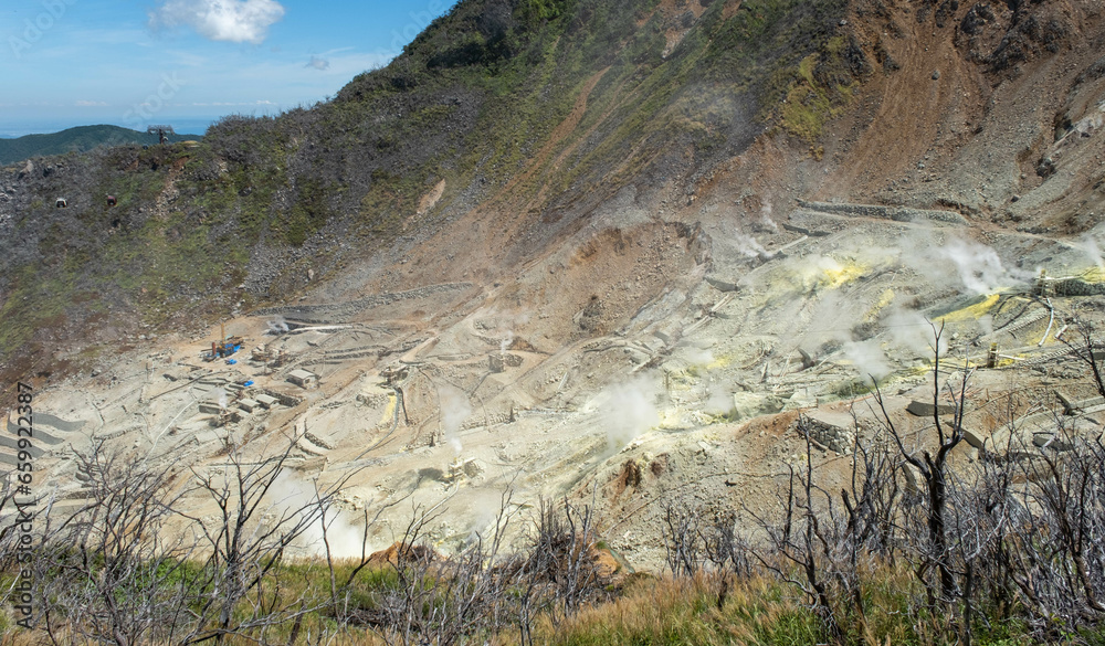Hakone, Kanagawa, Japan. August 29, 2023. Owakudani is an active ...