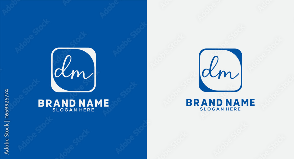 dm Letter Handwriting Signature Logo dm Logo dm icon Design Stock ...