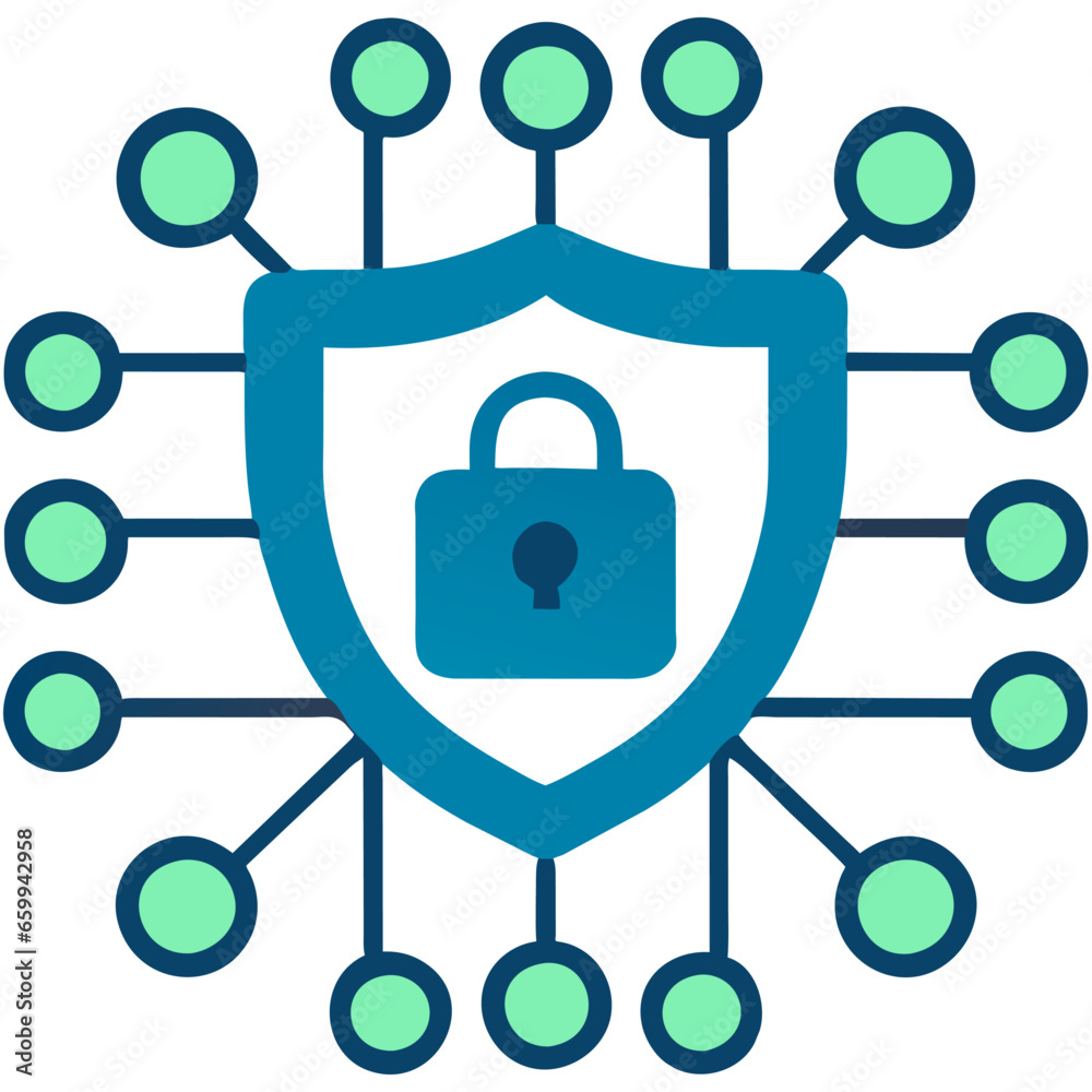 Icono o símbolo de ciberseguridad, antivirus. Stock Vector | Adobe Stock