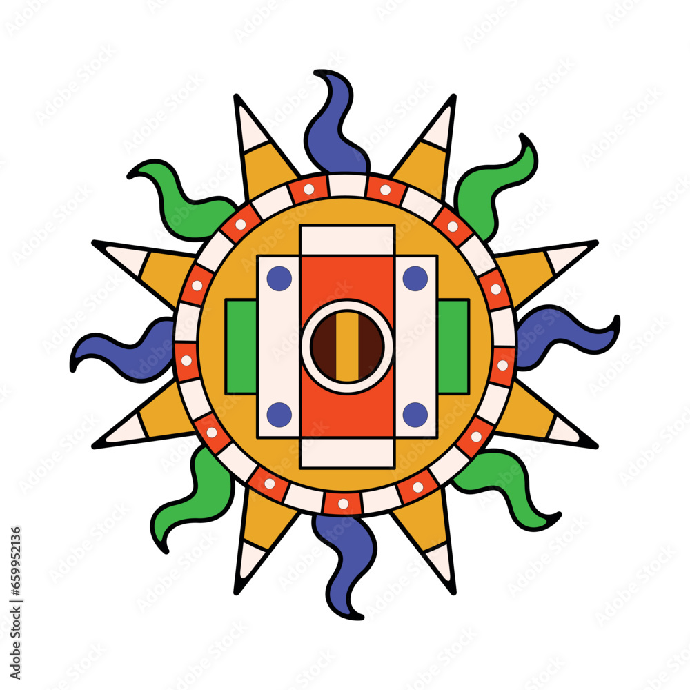 Vector Traditional Inca Symbol Chakana Icon Illustration Isolated Stock ...