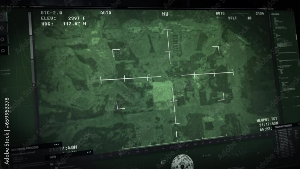 Modern surveillance technology displaying the ongoing warfare battle in ...