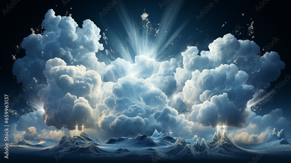 Eternal Nightfall Secrets: 3D Rendered Abstract of Smoke-Powdered ...