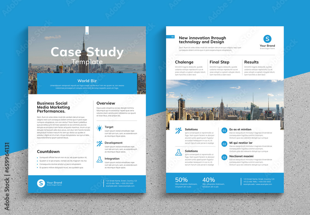 Business Case Study Layout Stock Template | Adobe Stock