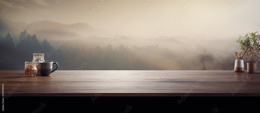 Blurry interior background with tabletop Stock Photo | Adobe Stock