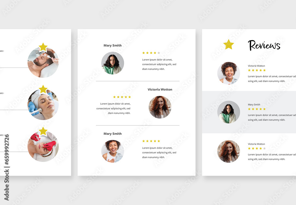 Customers Review Posts For Social Media Stock Template | Adobe Stock