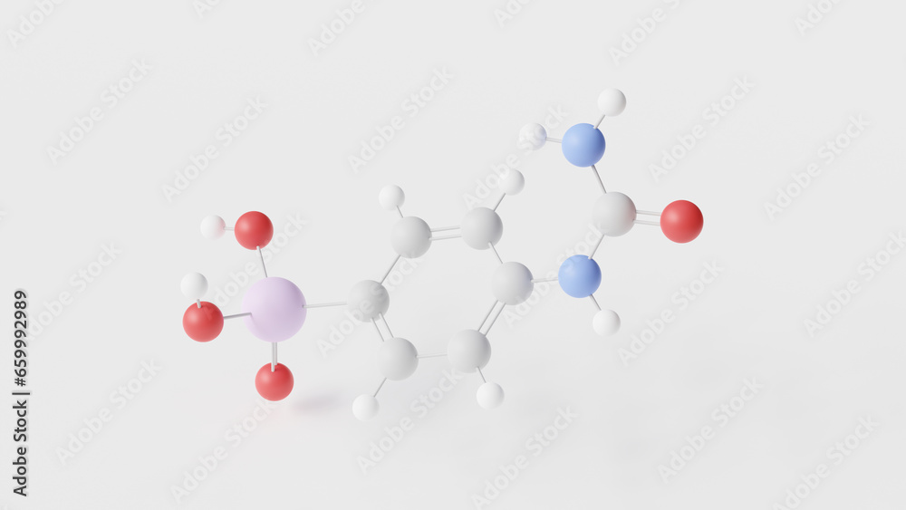 carbarsone molecule 3d, molecular structure, ball and stick model, structural chemical formula ...