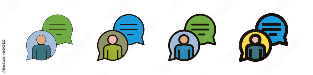 conversation Teambuilding entreprise travail pictogramme icône et ...