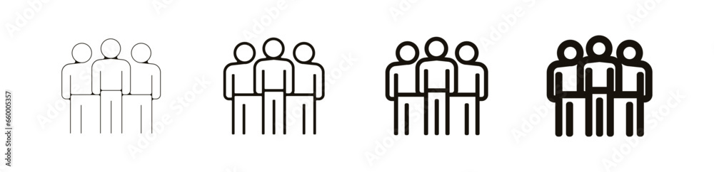 Equipe Teambuilding entreprise travail pictogramme icône et symbole ...